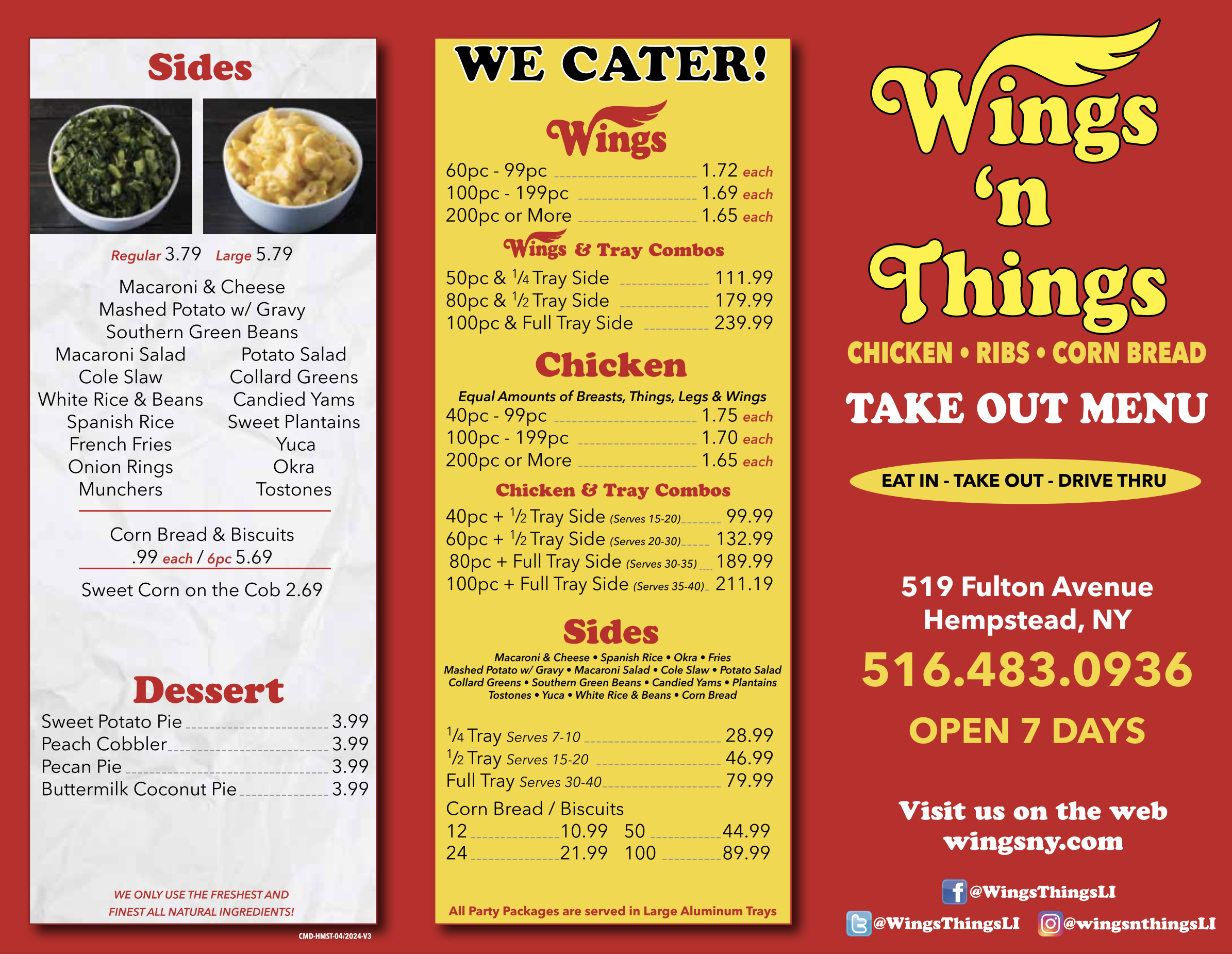 Menu — Wings 'n Things